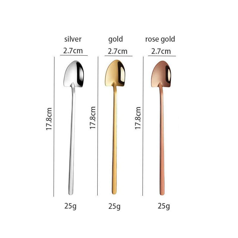 5Pcs 304 Rvs Lange Steel Schop Lepel Theelepels Ij... – Grandado