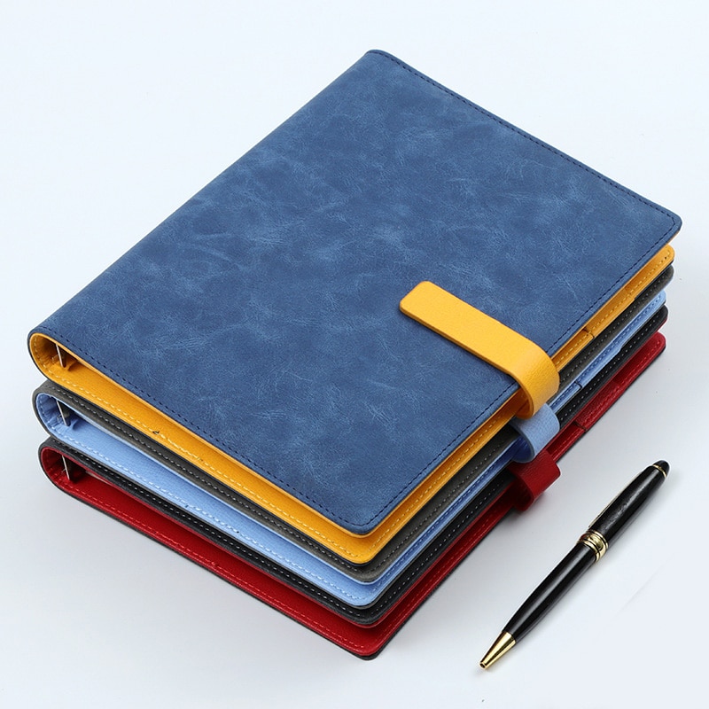 A5 Spiral Binder Ring Planner PU Leather Notebook ... – Grandado