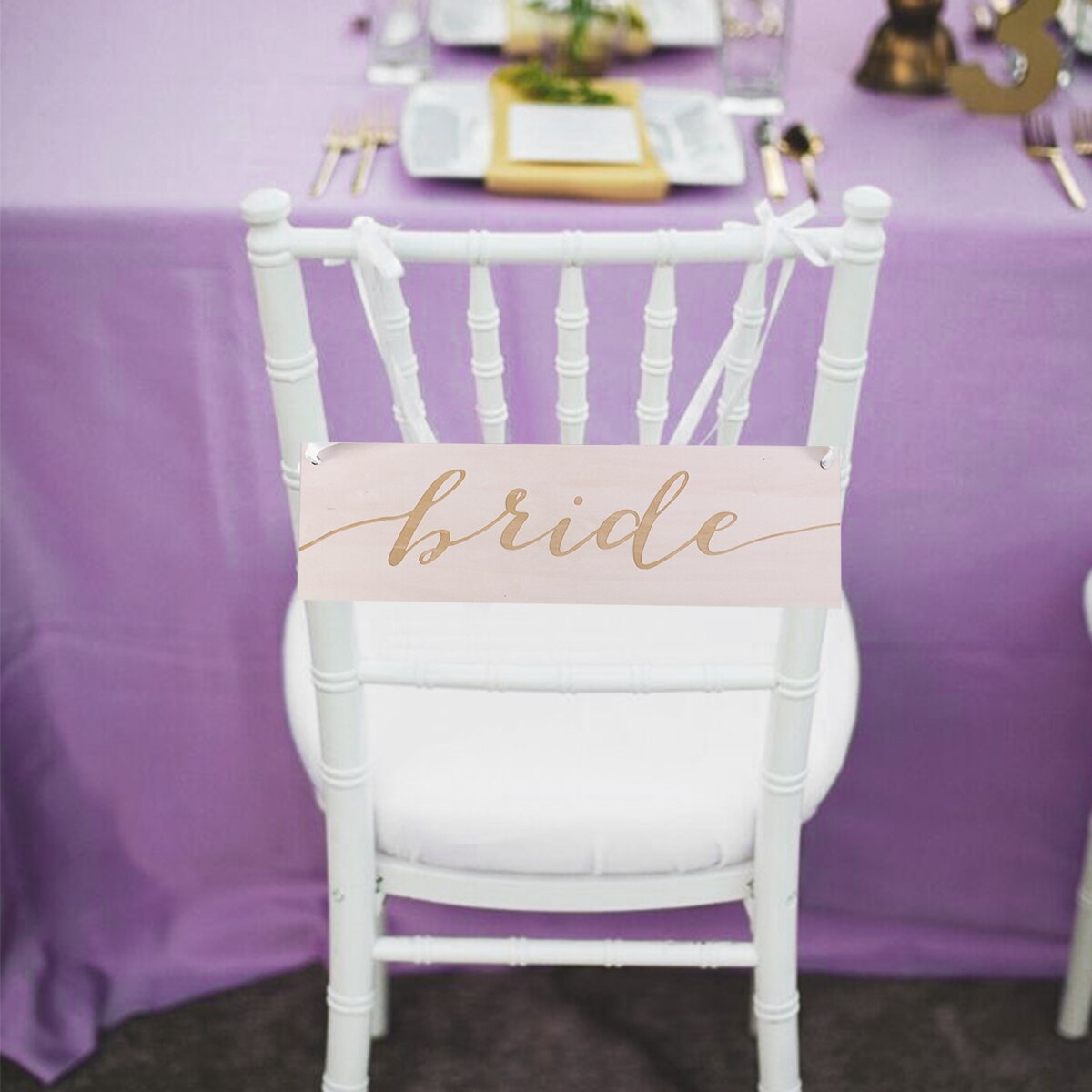 2pcs Chair Decor Sign Groom Bride Sign Wedding Cha... – Vicedeal