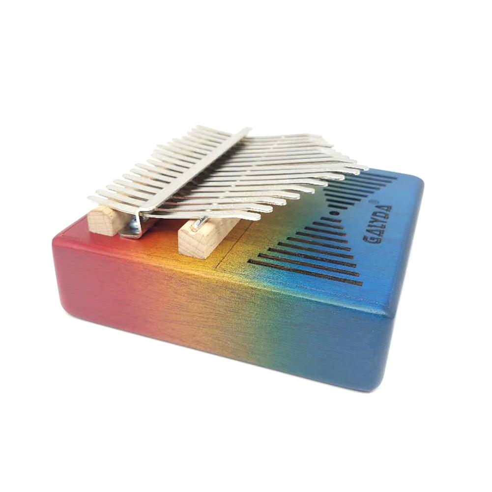Gradual Rainbow Color Kalimba 17 Key Mahogany Wood... – Grandado