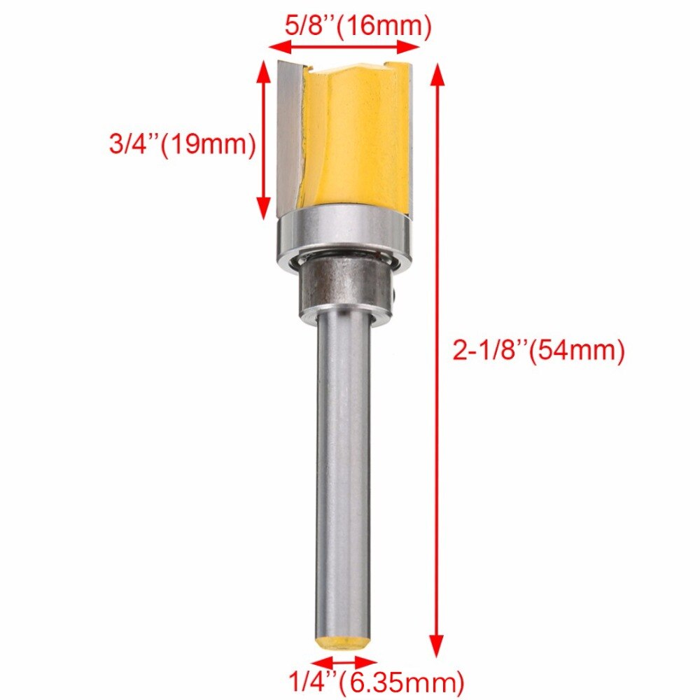 1/4 Inch Shank 3/4 Inch H x 5/8 Inch W Hinge Morti... – Grandado