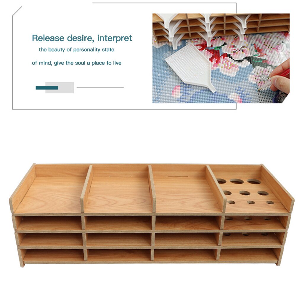 5d Diy Diamant Multi-layer Houten Rek Schilderen T... – Grandado