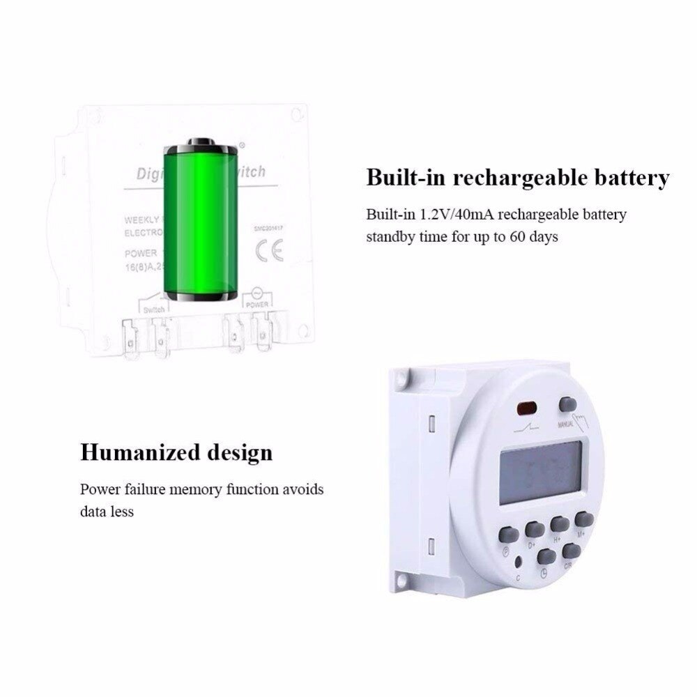 CN101 AC110V Digital Round LCD Power Programmable ... – Vicedeal