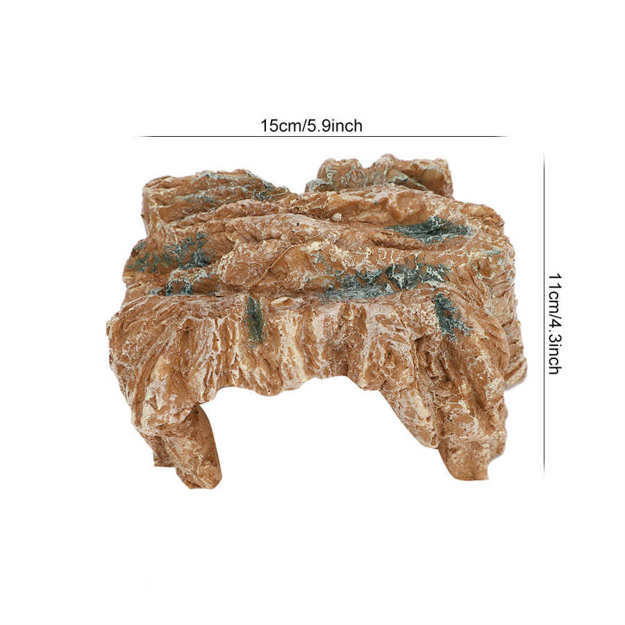 15x11x9cm Resin Rockery Turtle Hide Rock Climbing ... – Grandado