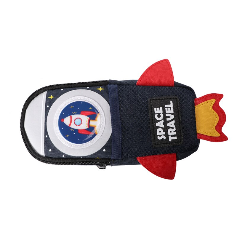 Rocket-shaped canvas pencil case cartoon cute penc... – Vicedeal