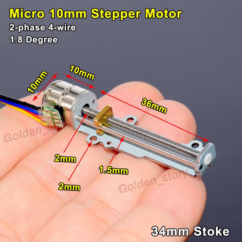 Micro 10mm DC 5V Two-phase Four-wire Linear Steppe... – Vicedeal
