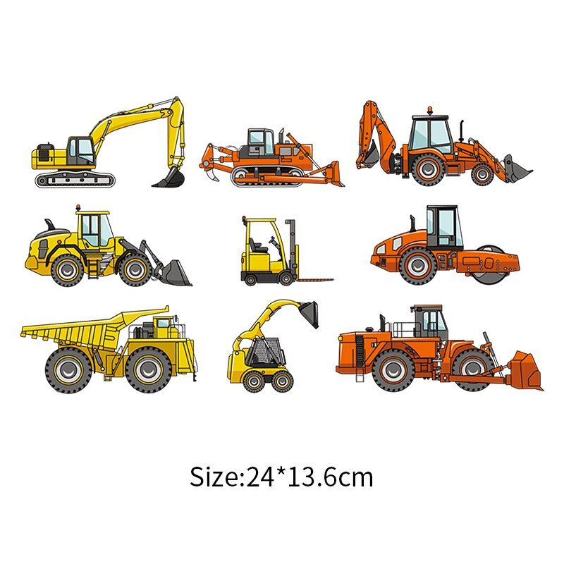 Earthmover Stickers Iron On Parches For Kids Boys ... – Grandado