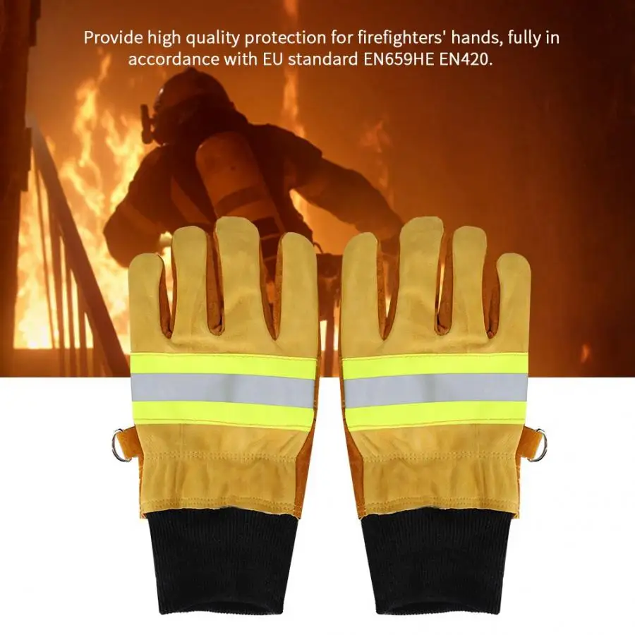 Cow Leather Fire Gloves Heat Resistant Radiant Wor... – Grandado
