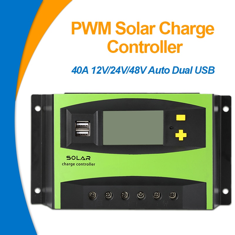 40A Solar Controller Dual USB PWM Solar PV Charge ... – Vicedeal