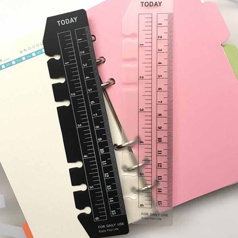 2pcs/lot Bookmark Rulers PP 6 Holes Ruler For Bind... – Grandado