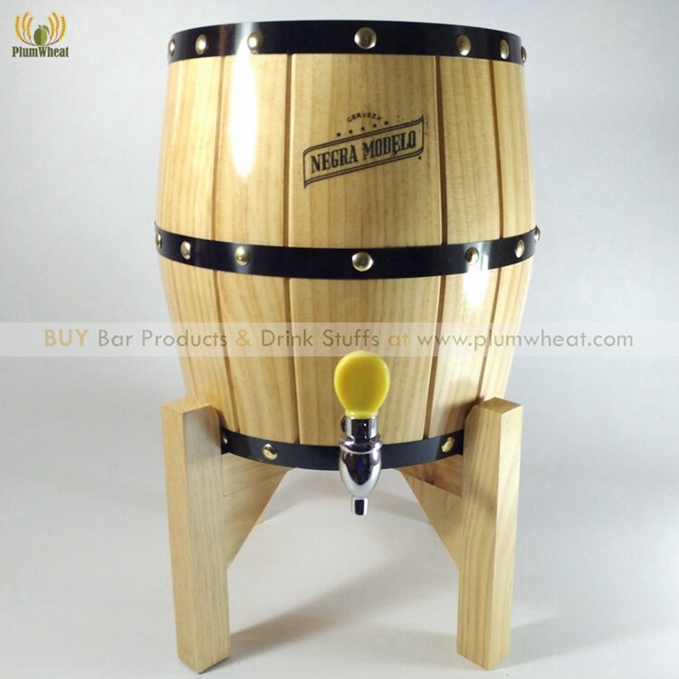 5 Liters OAK Wood Beer Barrel Dispenser with Stain... – Vicedeal