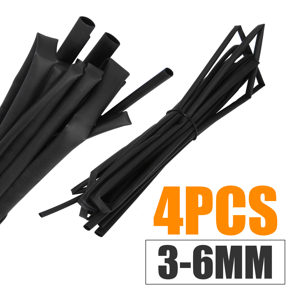 4pcs Black 1M Heat Shrink Tubing Tubes 3mm 4mm 5mm... – Vicedeal