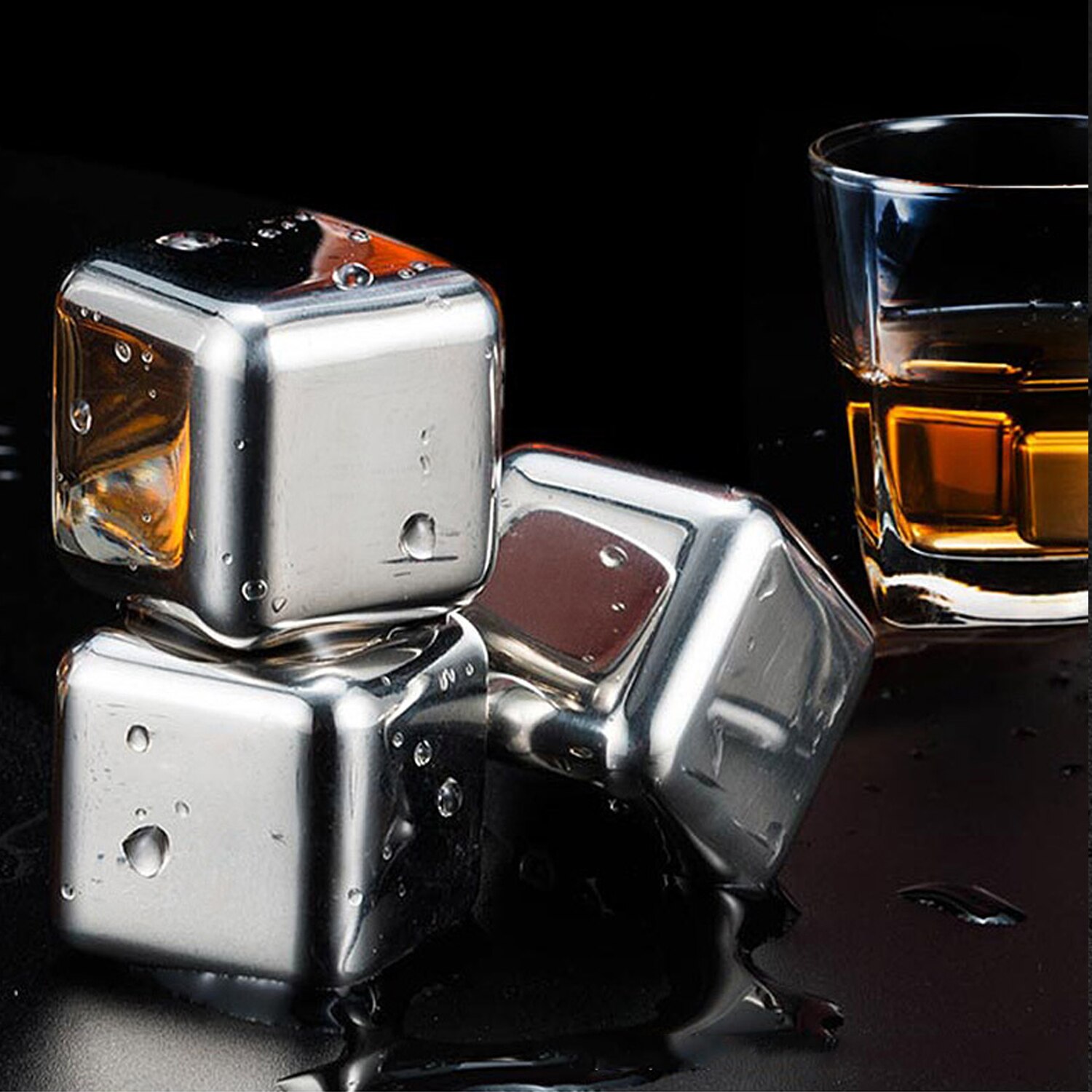 Behogar 4/8PCS Reusable 304 Stainless Steel Ice Cu... – Vicedeal