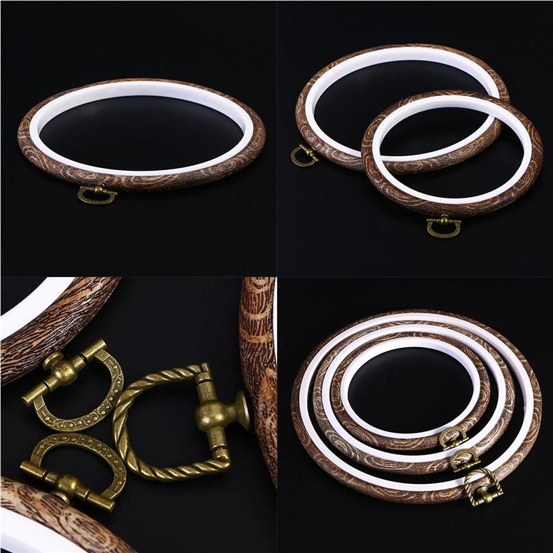 3Pcs Embroidery Hoops Cross Stitch Hoop Ring Imita... – Grandado