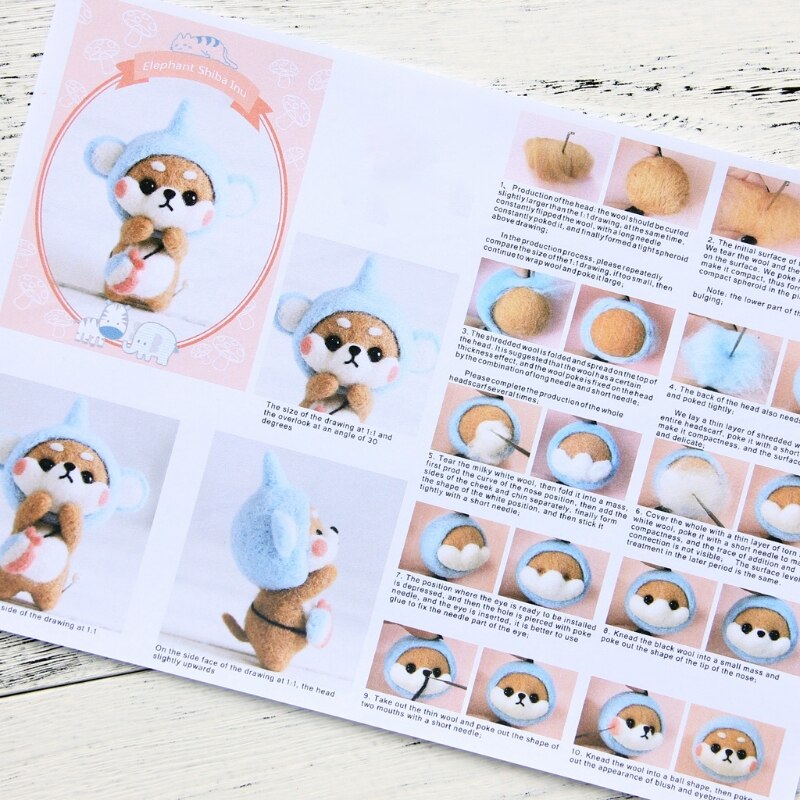 Cute Animal Dog Doll Wool Felt Craft DIY Unfinishe... – Vicedeal