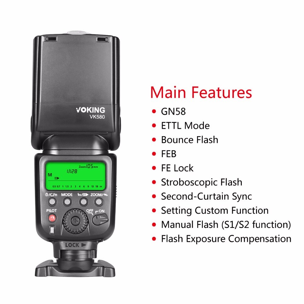 Voking Speedlight TTL flash VK580 for Canon 70d 6d... – Vicedeal