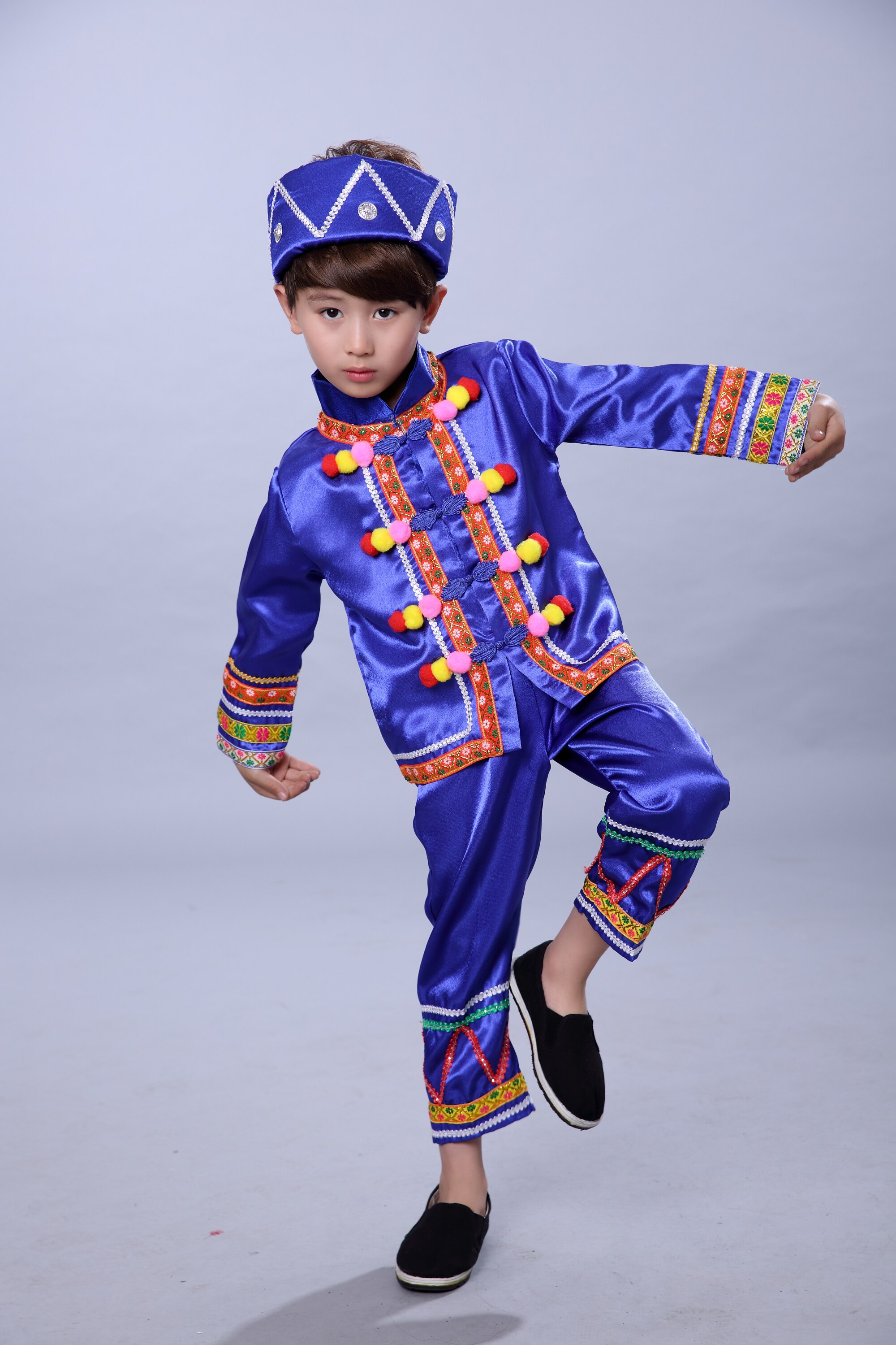 Boy Miao Costumes Chinese Folk Dance Clothing Hmon... – Grandado