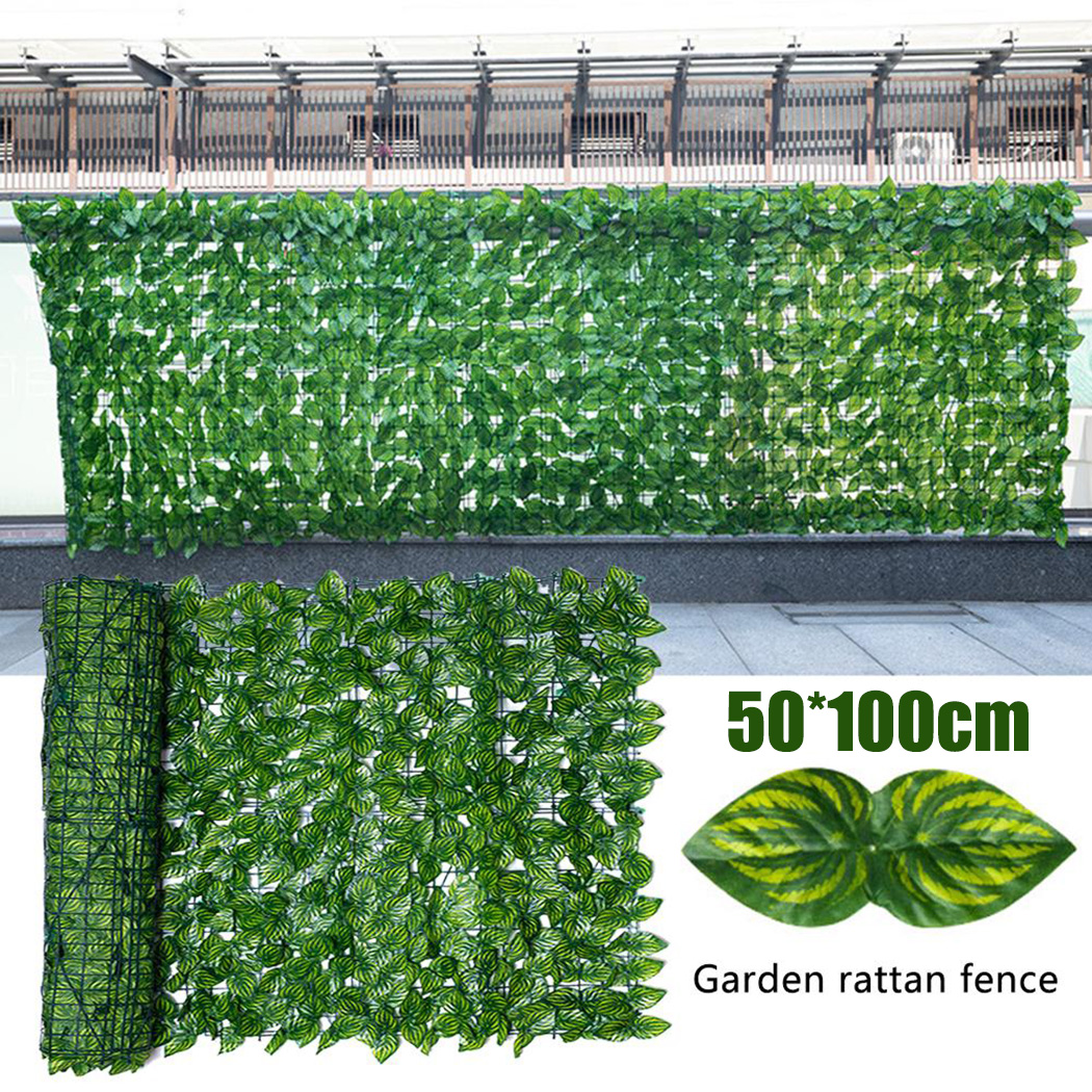0.5*1m Artificial Leaf Garden Fence Screening Roll... – Vicedeal