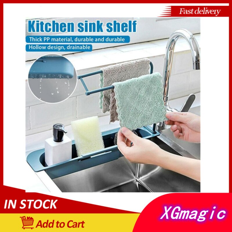 Telescopic Sink Storage Racks Adjustable Drain Rac... – Grandado