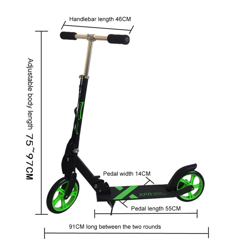 Two wheels Folding Kick Scooter Adults Kids Portab... – Grandado