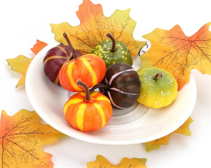6Pcs Halloween Pompoen Gesimuleerde Decoratieve Le... – Vicedeal