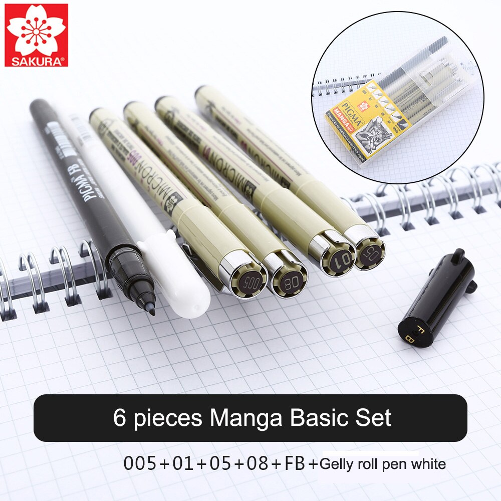 Sakura 6pcs Pigma Micron Pen,Archival Pigment Ink ... – Grandado