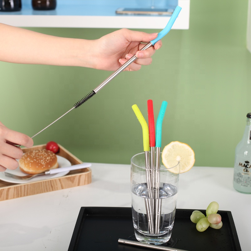 Mix color 4PCS/Set Stainless Steel Drinking Straws... – Vicedeal