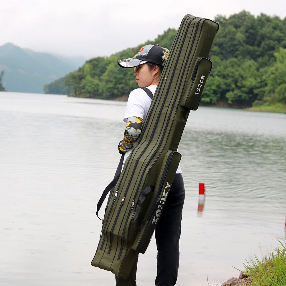 Oxford Cloth Folding Fishing Rod Bag Reel Outdoor ... – Vicedeal