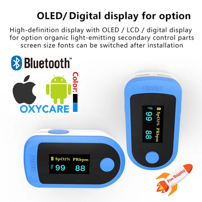 Bluetooth Oximeter for Android iOS Fingertip Pulse... – Grandado