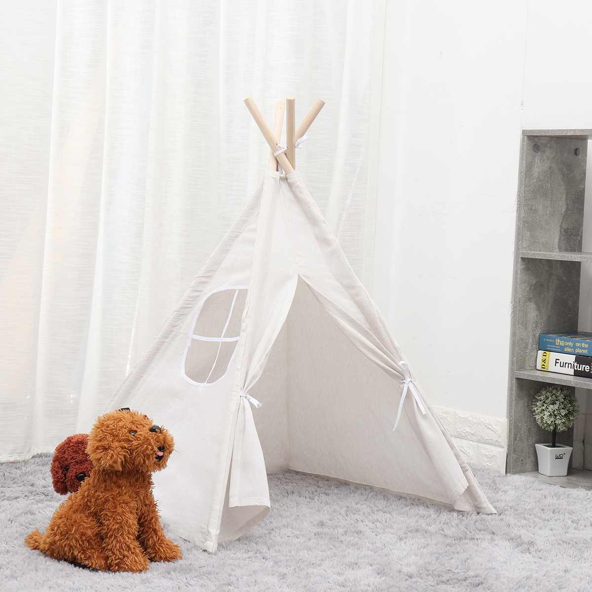Baby Portable Wigwam Canva Triangle Tipi Folding I... – Vicedeal