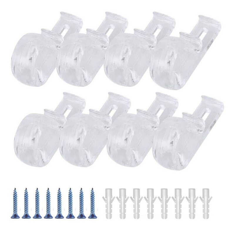 8Pcs Curtain Clear P Clips Hook,Roller Blind Clips... – Grandado