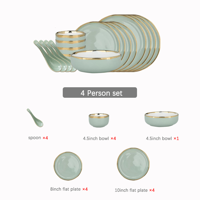 Plates Dishes Luxury Tableware Plate for Food Porc... – Grandado