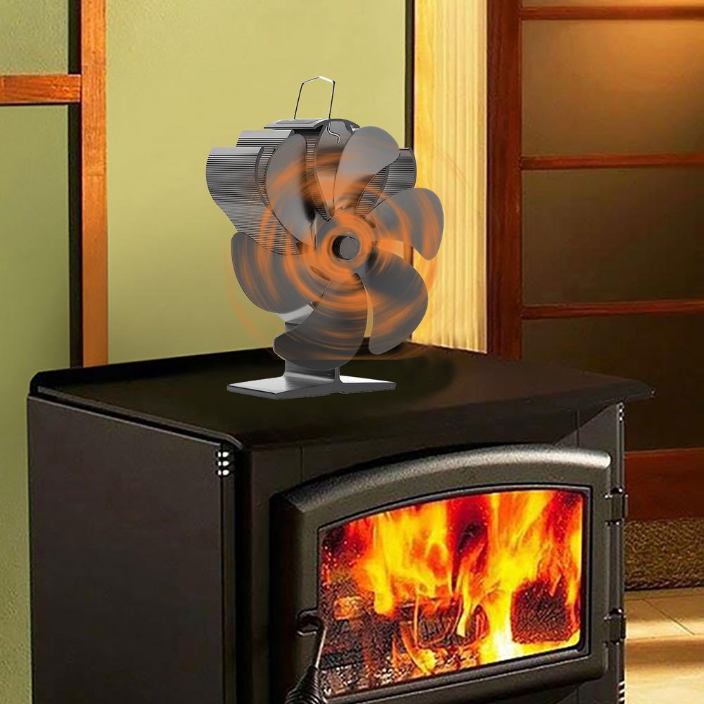 6 Blade Stove Fan Overheating Protection Silent Ho... – Grandado