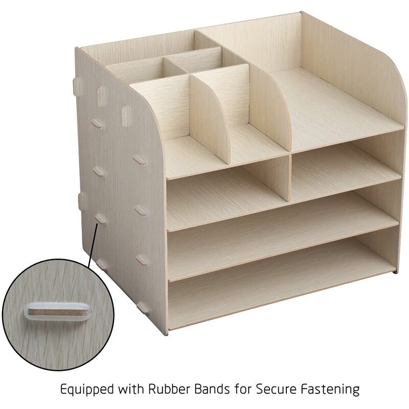 Wooden Desktop Organiser, DIY Home Office Supplies... – Vicedeal