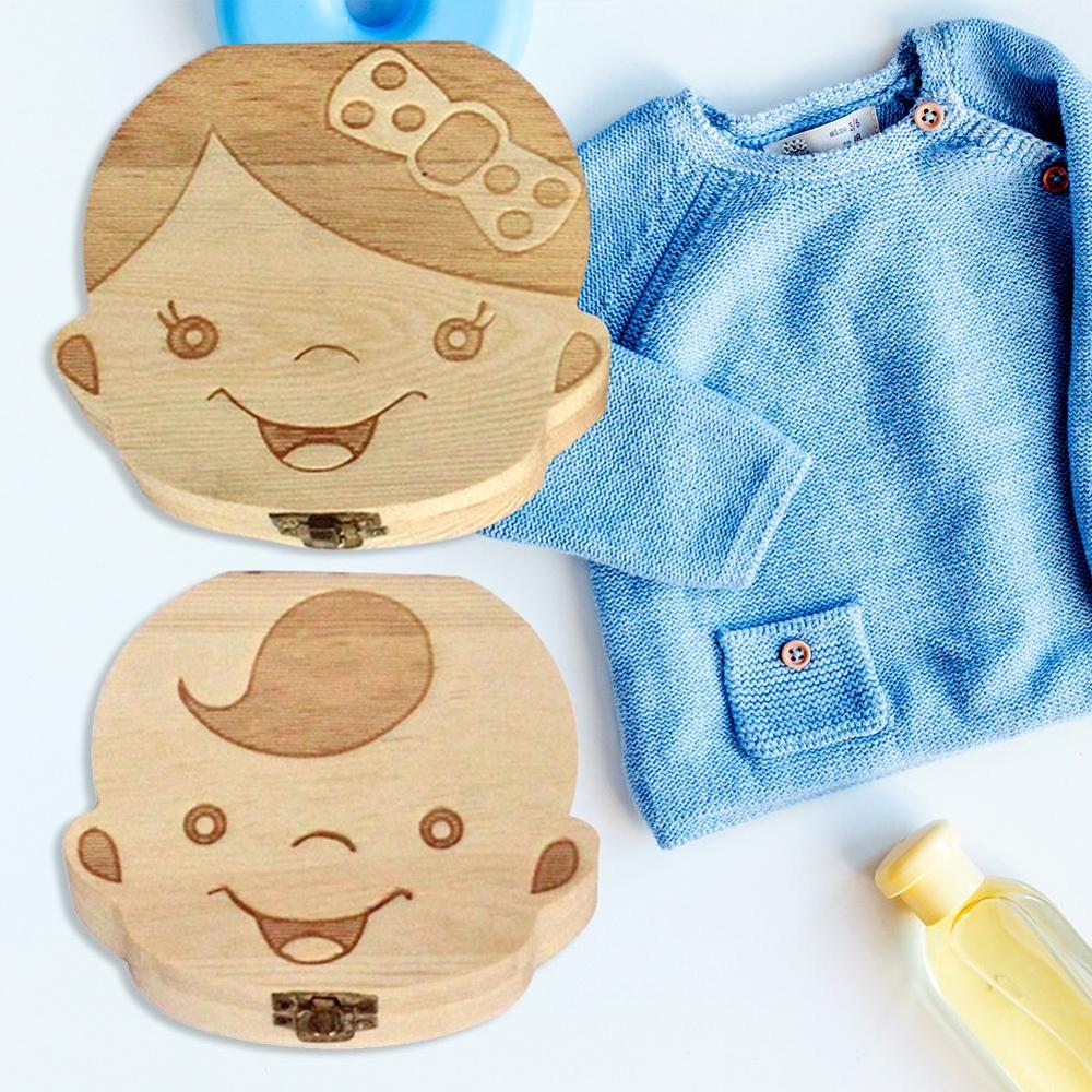 Kids Tand Opbergdoos Tanden Umbilicalbaby Houten B... – Grandado