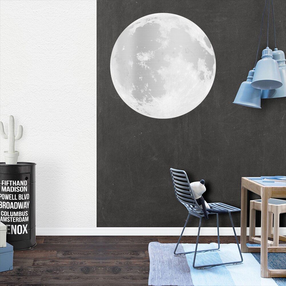 40cm Luminous Moon 3D Wall Sticker Round Glow In T... – Grandado