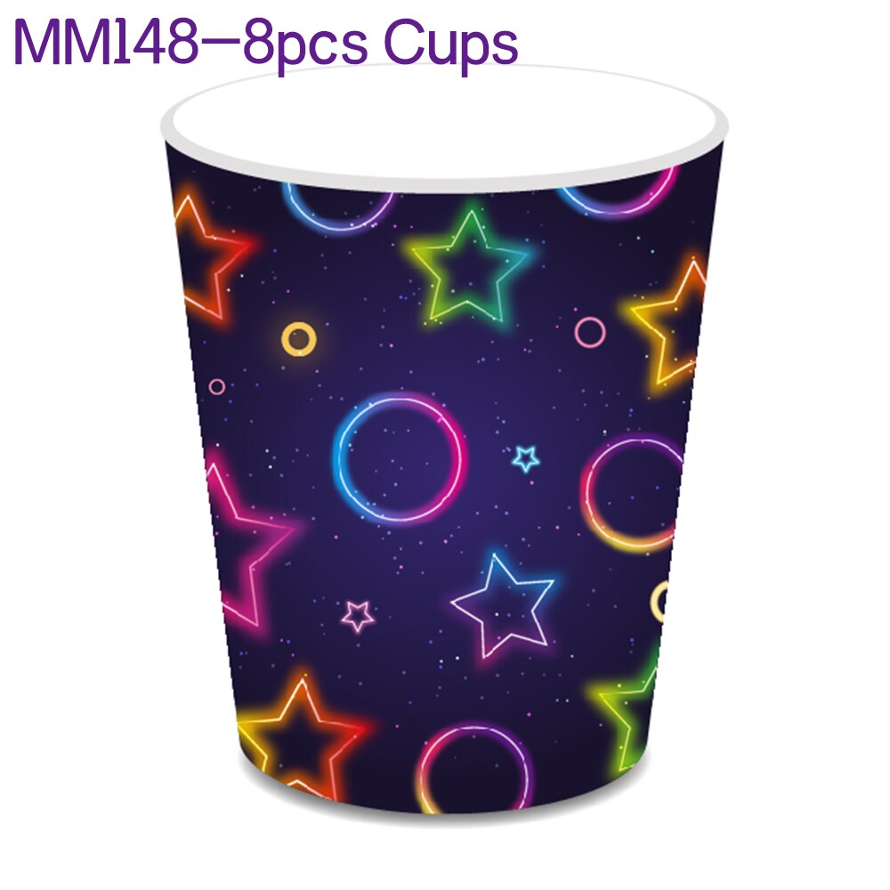 25pcs Glow Crazy Disco Music Birthday Party Paper ... – Grandado