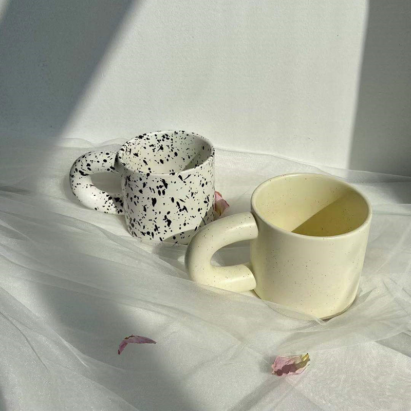 Nordic Ins Style Fat Ceramic Mug Rose Red Ceramic ... – Grandado