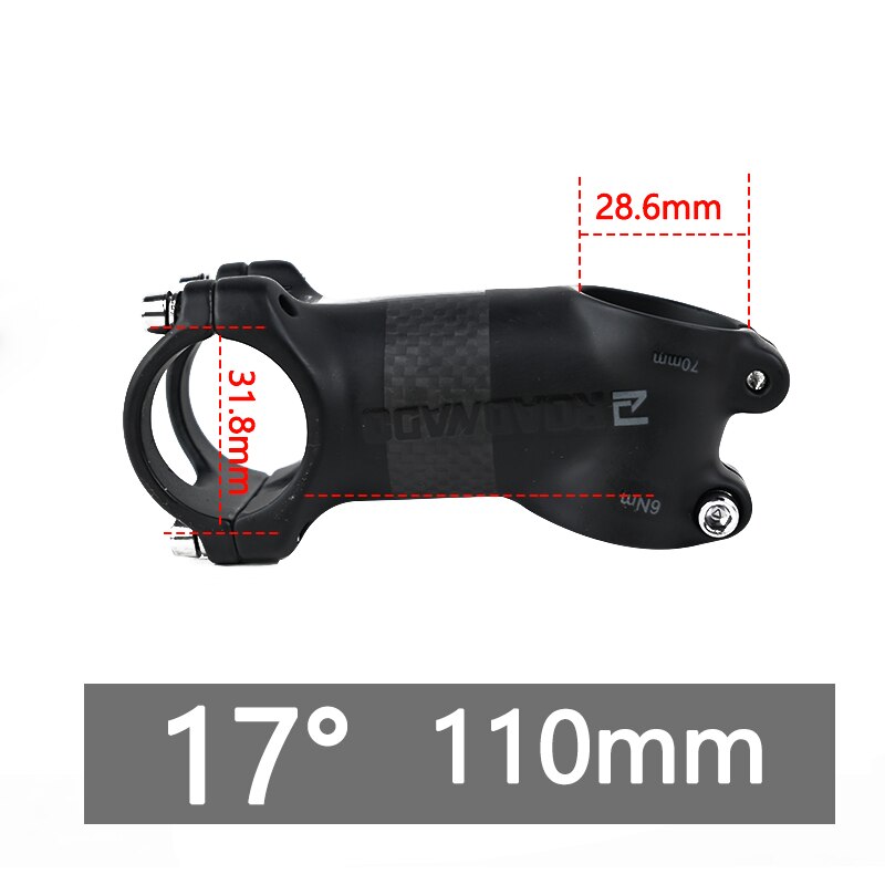 MTB Fahrrad Vorbau 6/17 Grad Aluminium + Kohlensto... – Grandado