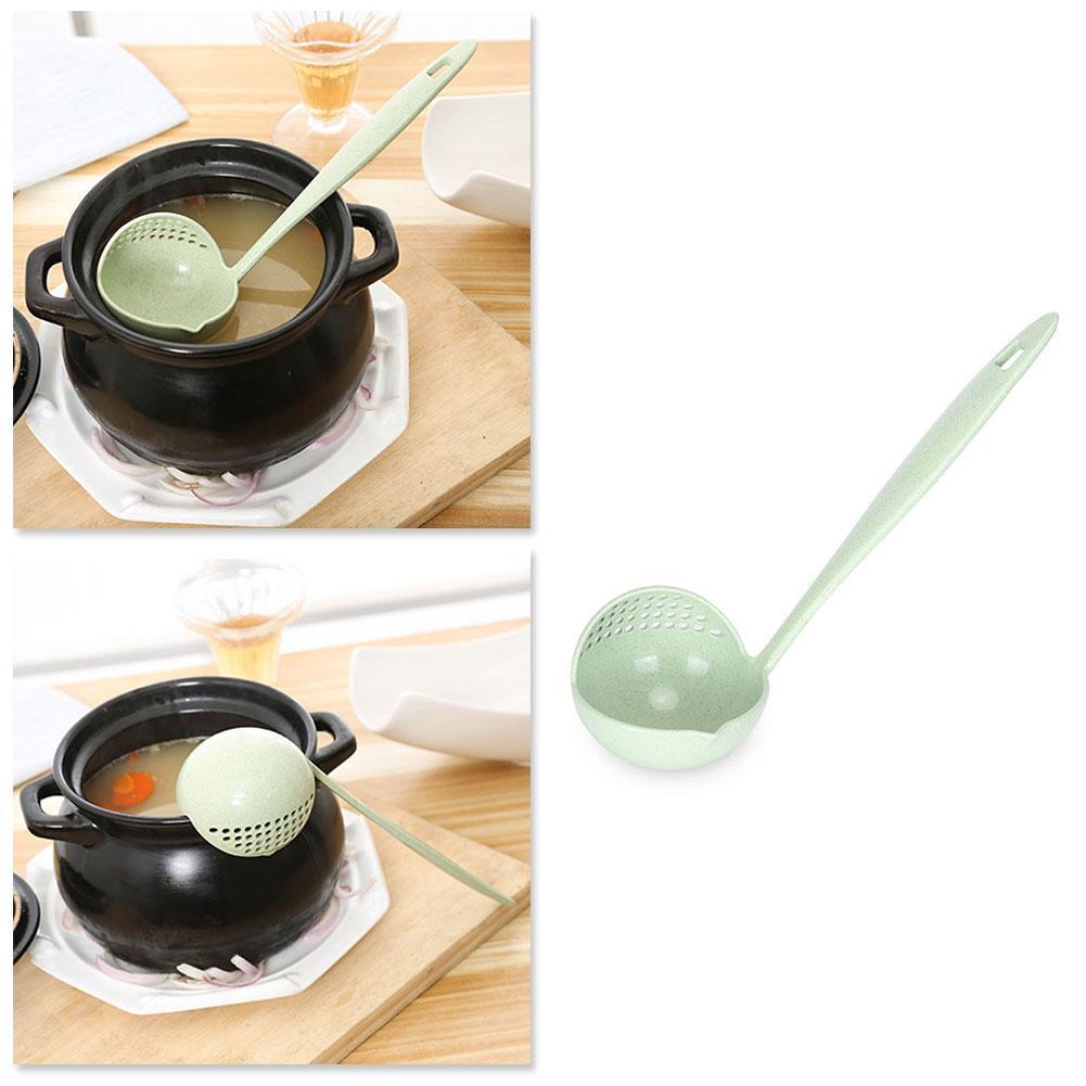 2 In 1 Wheat Straw Soup Spoon With Filter Skimmer ... – Vicedeal