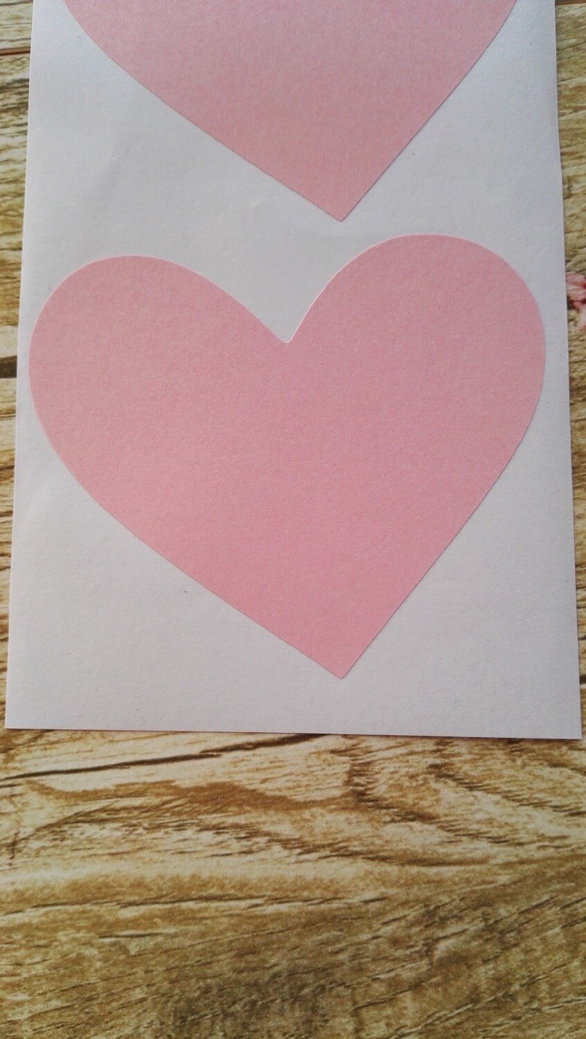 9x7.8cm Light pink sweet heart sticker – Vicedeal