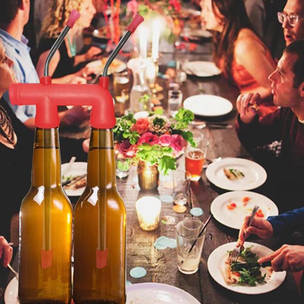 Beer Snorkel Straw Beer Bong Funnel Slammer Double... – Grandado