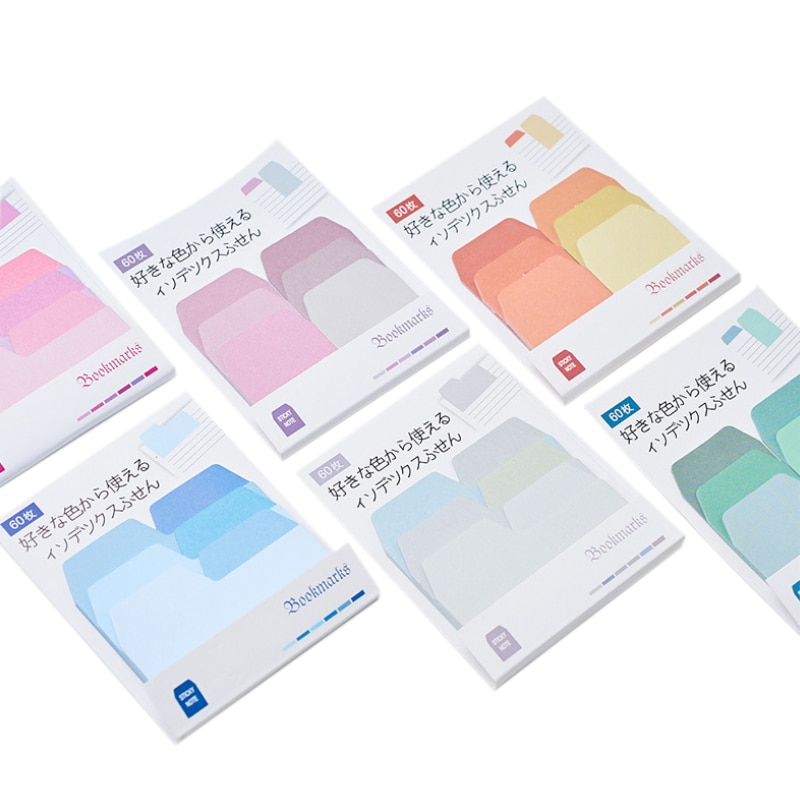 60pcs/lot Gradient colorful Remarks Memo Stickers ... – Grandado