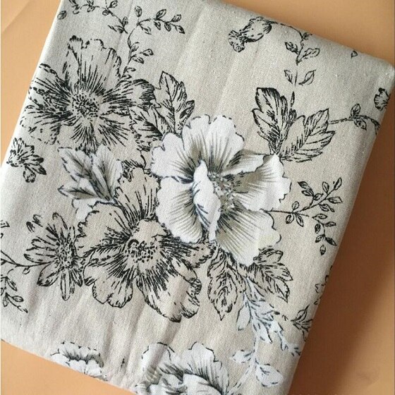 Estampado de flores de tela de lino de algodón de ... – Grandado