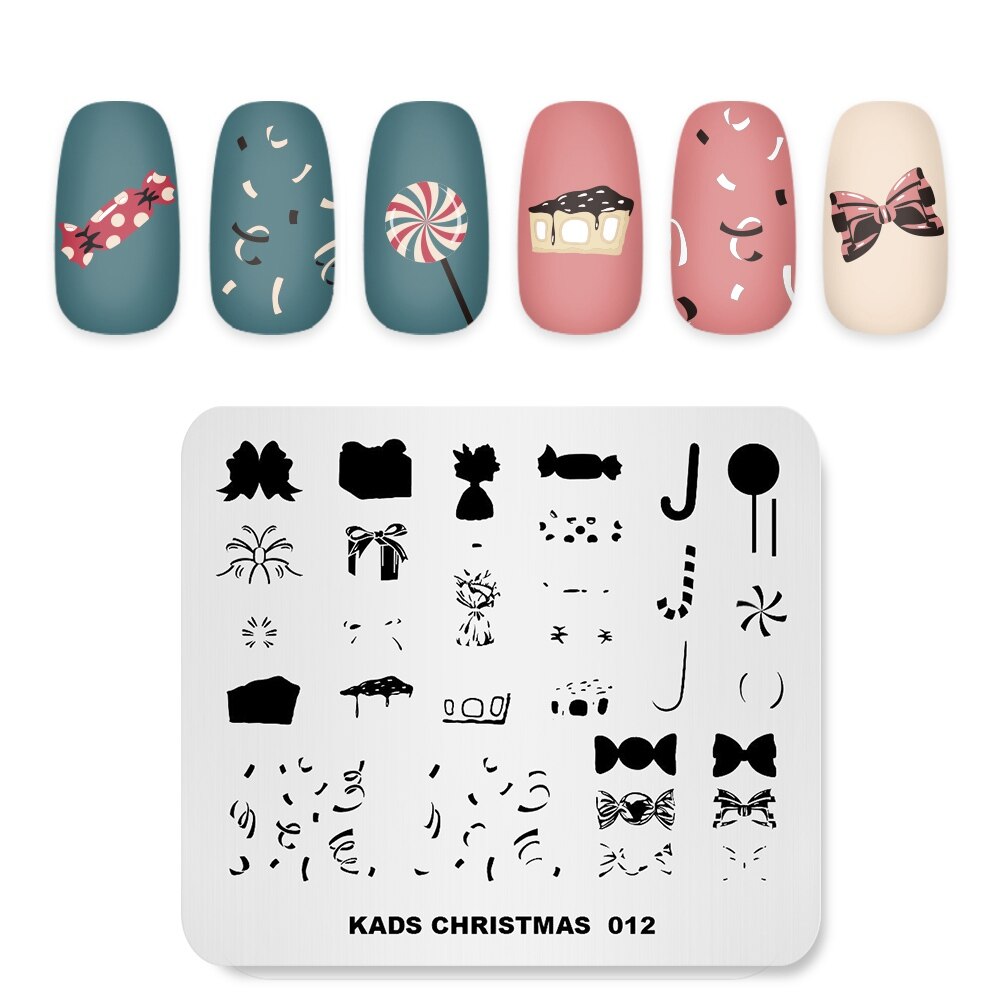 KADS Kerst 012 patroon nail art stempelen Plaat na... – Grandado