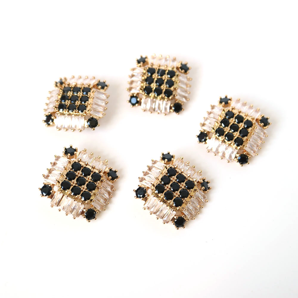 5 Stk/partij Diy Vierkante Crystal Knoppen Zirconi... – Vicedeal