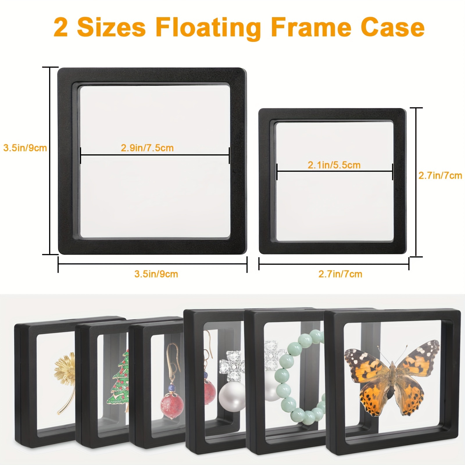 10 pack 3D Floating Frame Display Stand, Transpare... – Grandado
