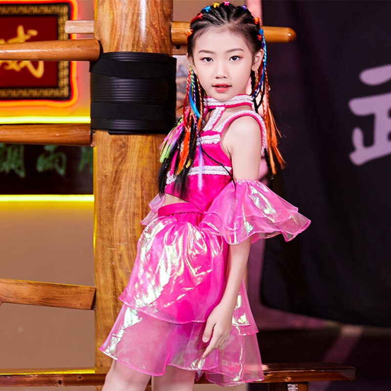 Children'S Hip Hop Costumes Girls Pink Jazz Dance ... – Grandado