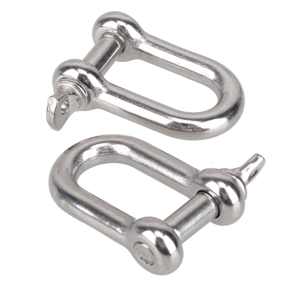 2X D Type Bow Rigging Shackle M6 1/4" 304 Sta... – Vicedeal