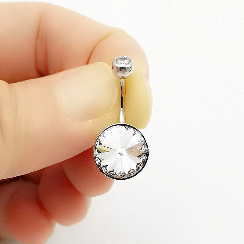 925 Sterling Zilver Belly Button Piercing Ring Cle... – Vicedeal